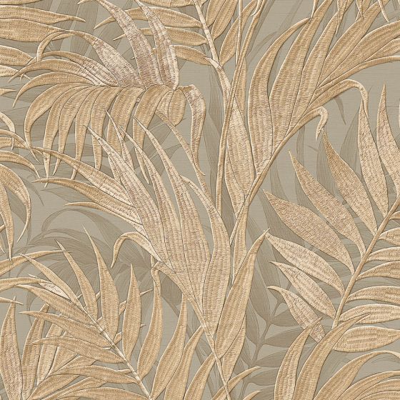 DKW Woonvision | Patroon behang Grace - Tropical palm leaf